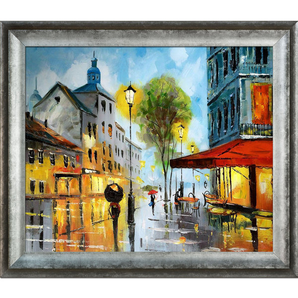 Tori Home Cafe On A Rainy Day On Canvas by Celito Medeiros Painting - Wayfair Canada